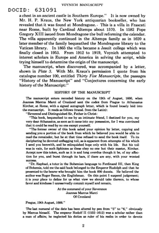 Voynich manuscript mysterious | PDF