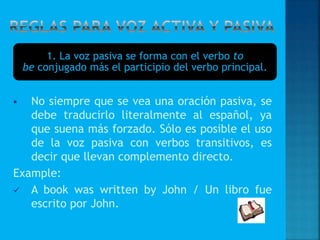 Voz activa y voz pasiva | PPTX