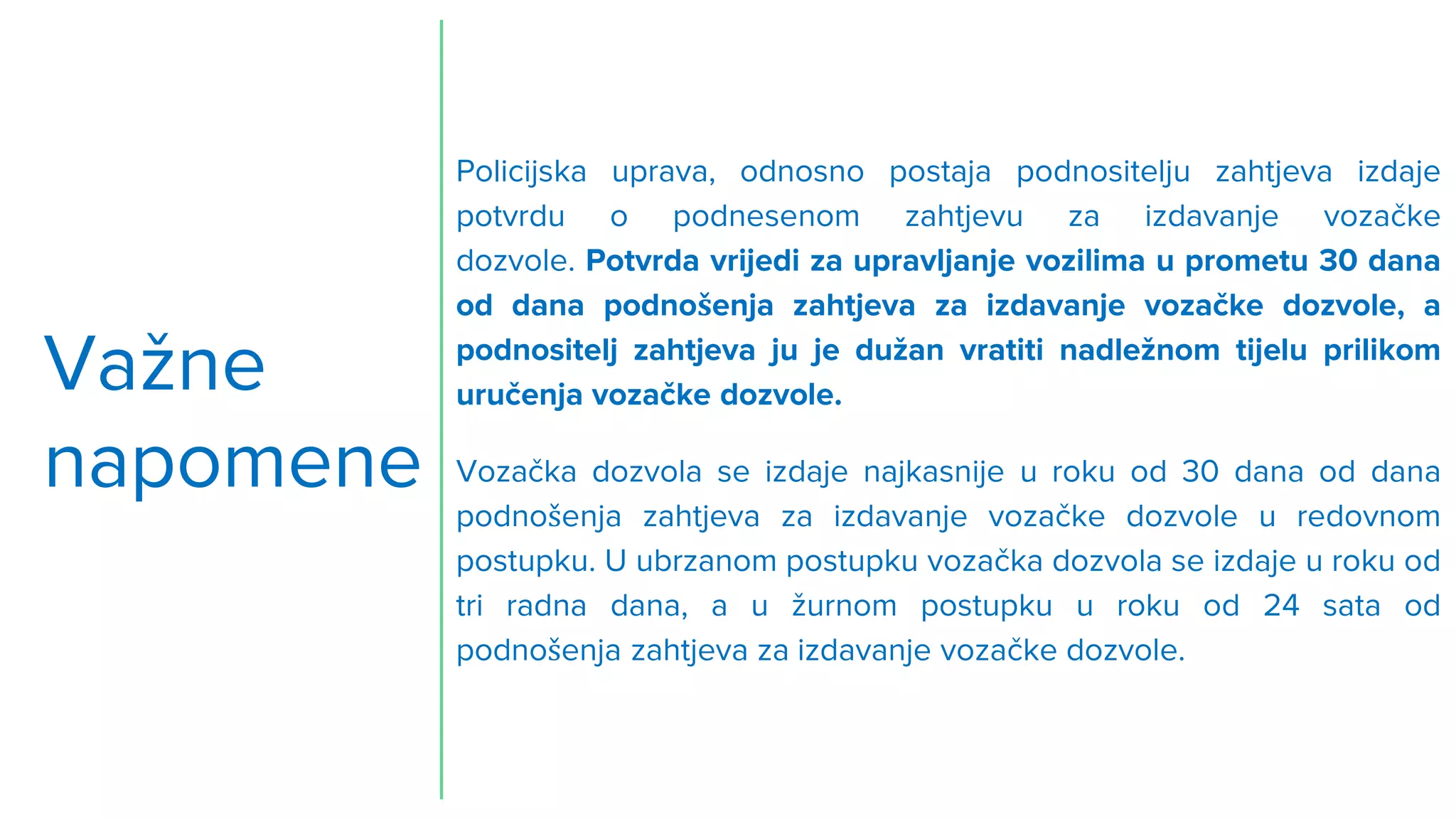 Vozačka dozvola - Važne napomene | PPTX