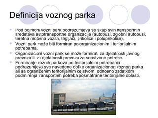 Vozni park | PPT