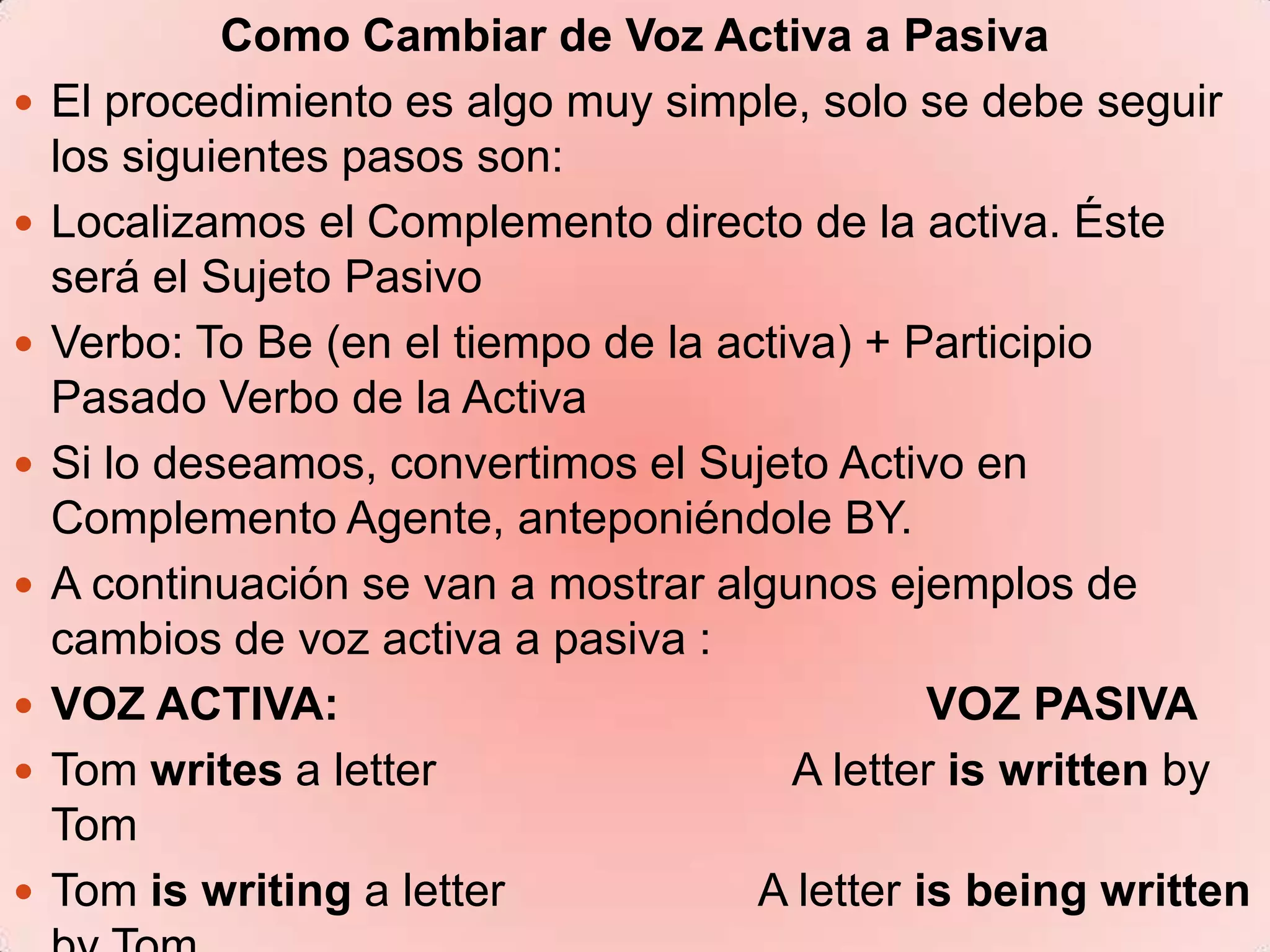 Voz pasiva | PPT