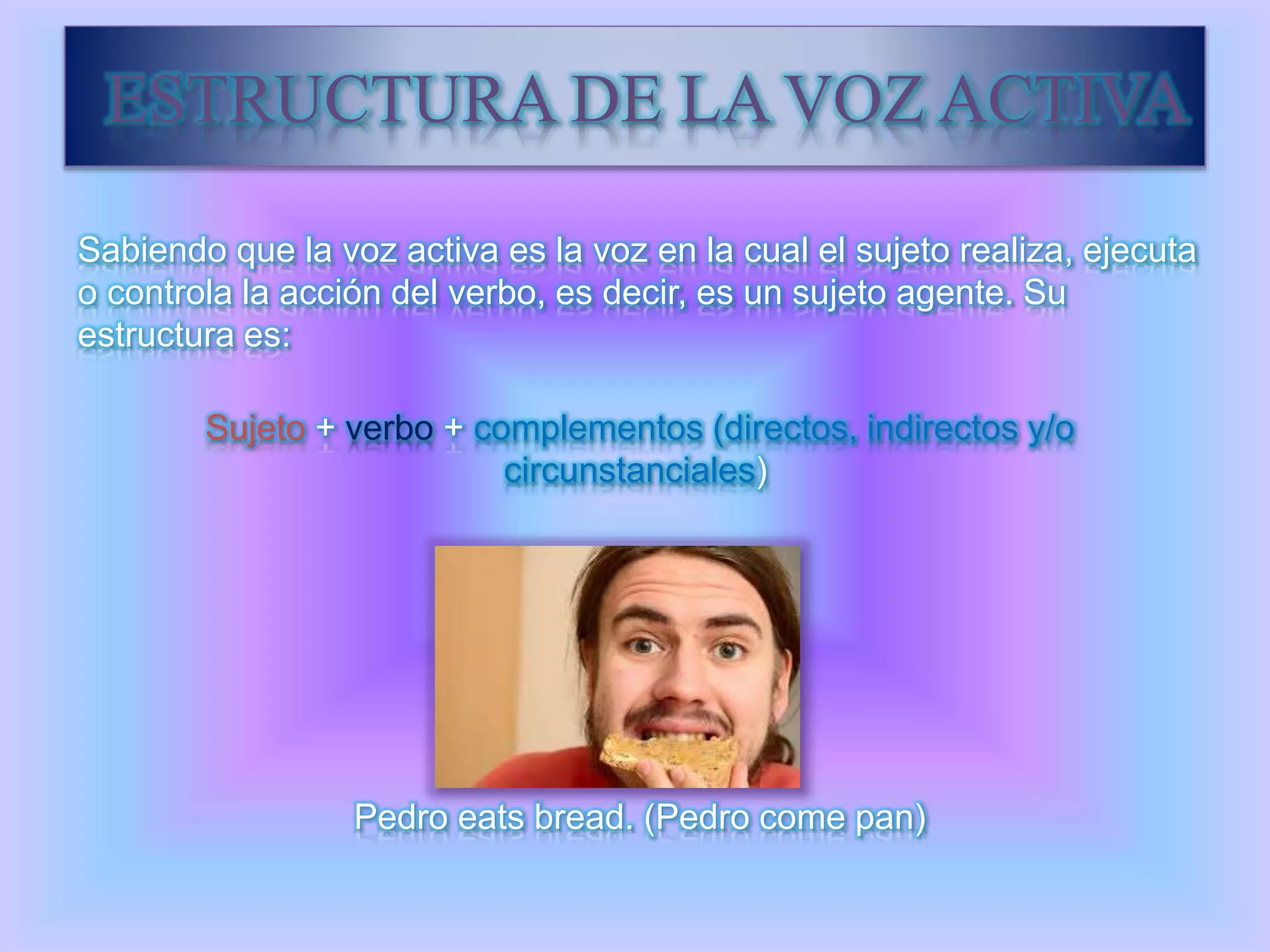 Voz activa y voz pasiva | PPTX | Poetry | Books and Literature