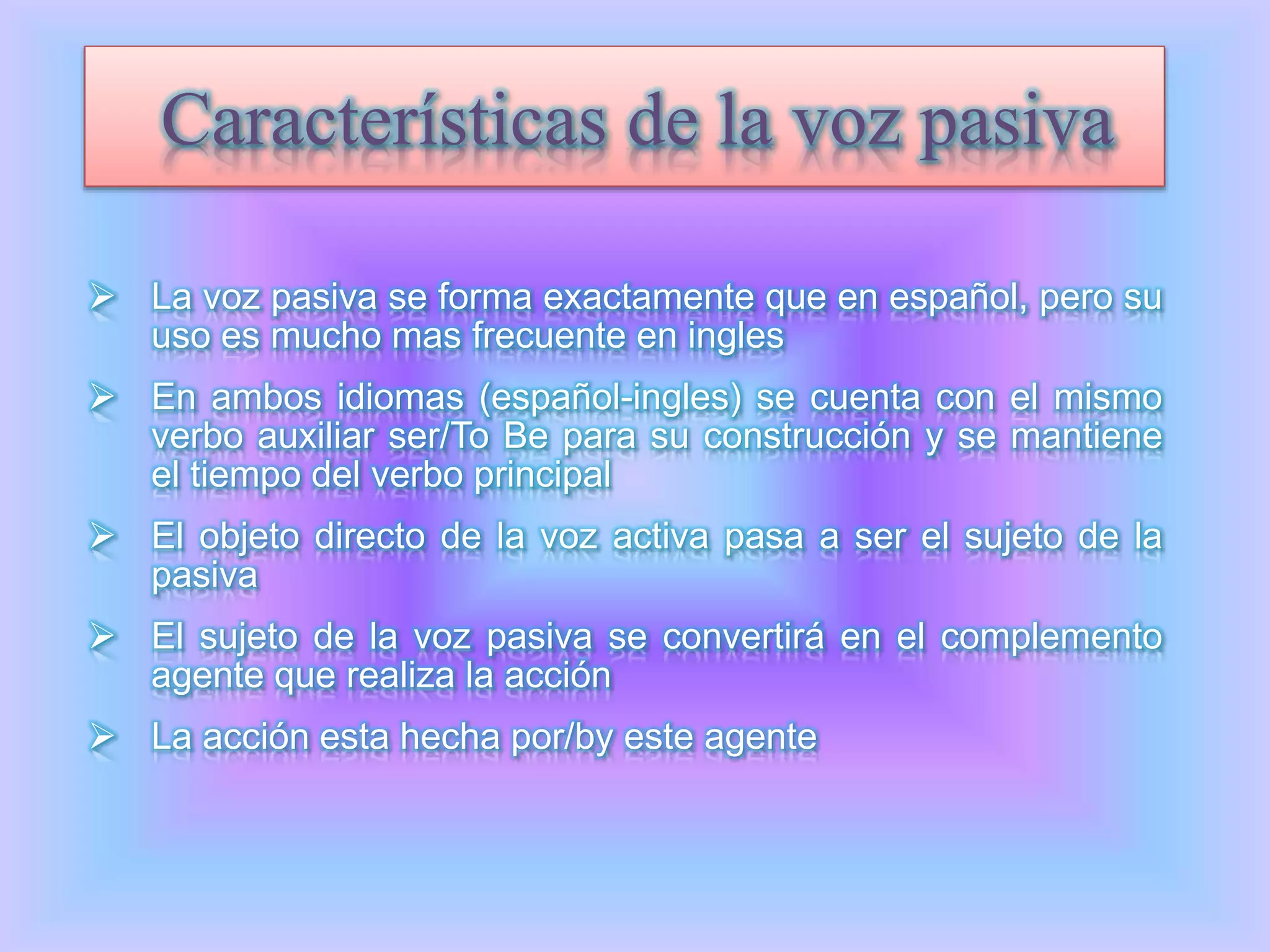 Voz activa y voz pasiva | PPTX | Poetry | Books and Literature