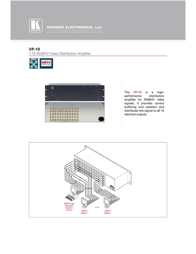 Kramer VP-10 | PDF