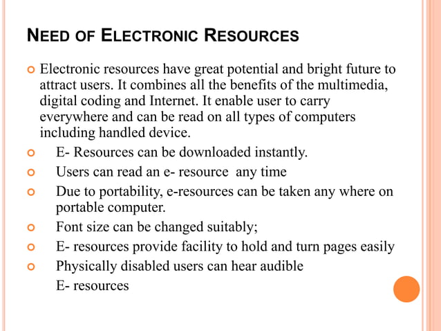 E-Resource | PPTX | Internet | Computing