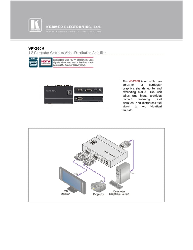 Kramer VP-200K | PDF