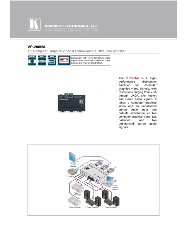 Kramer VP-200NA | PDF