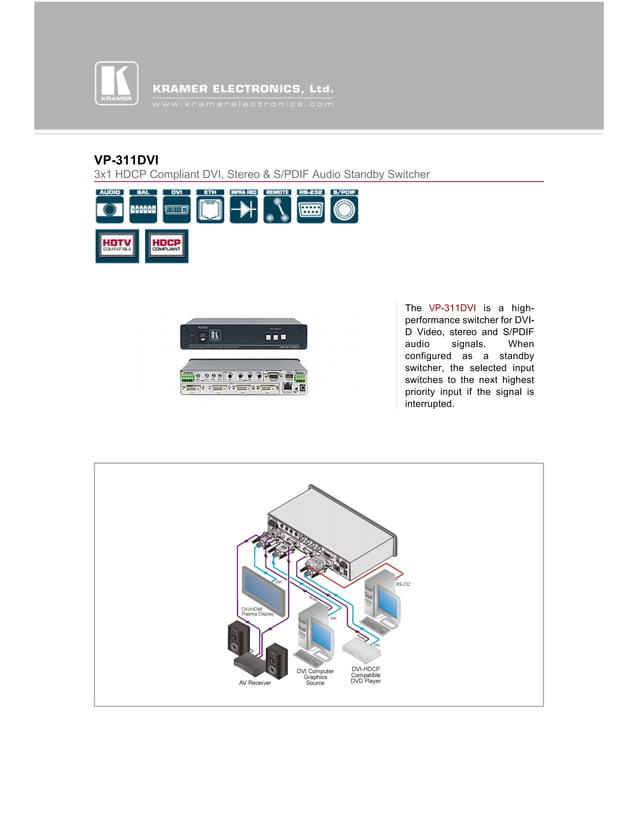 Kramer VP-311-DVI | PDF