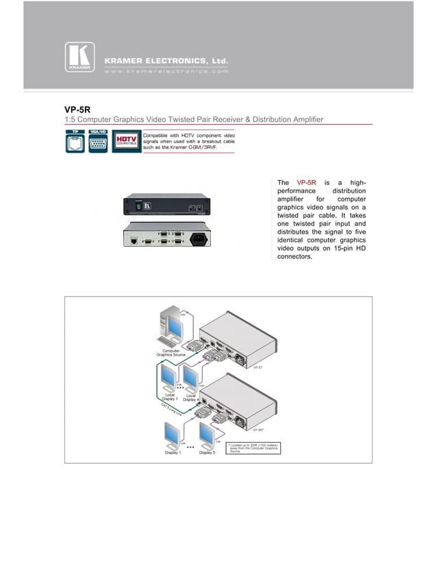 Kramer VP-5R | PDF | Free Download