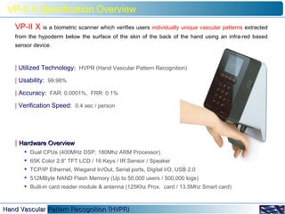 VP-II X VascularBiometrics | PPT