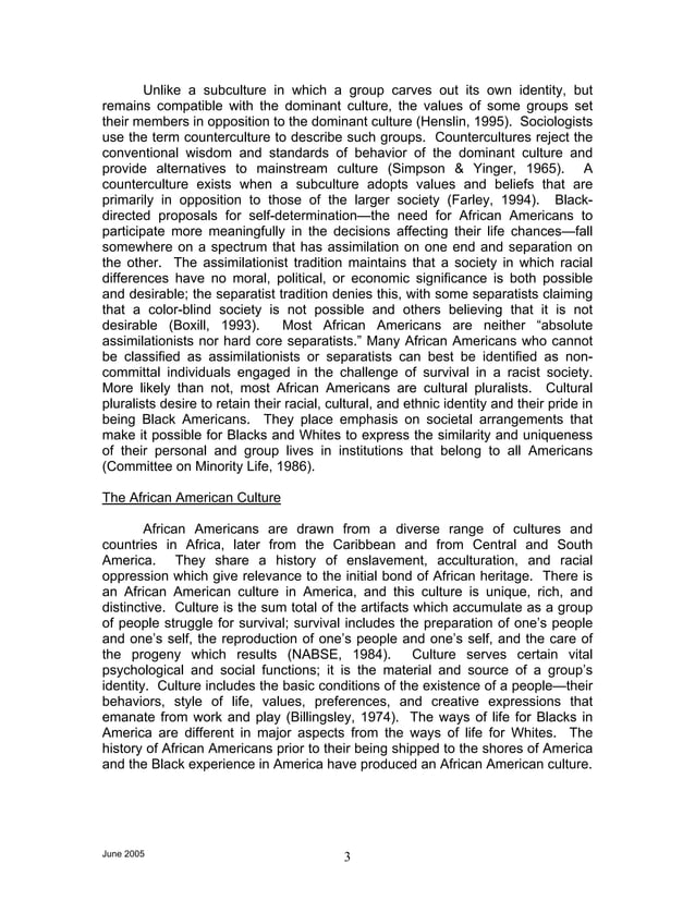 The African American Culture | PDF