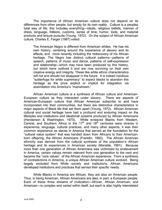 The African American Culture | PDF