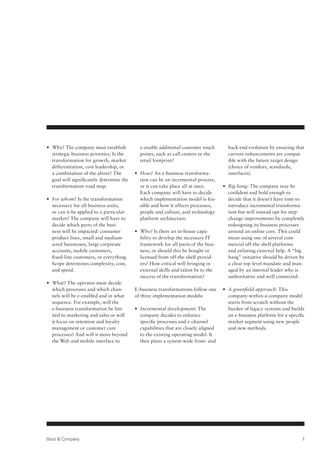 E-Business Transformation: Challenges and Opportunities for Telecom ...