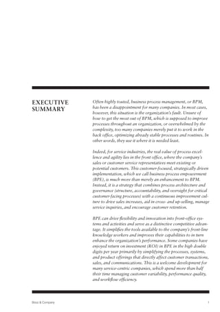 Business Process Empowerment: Powerful New Capabilities for Front ...