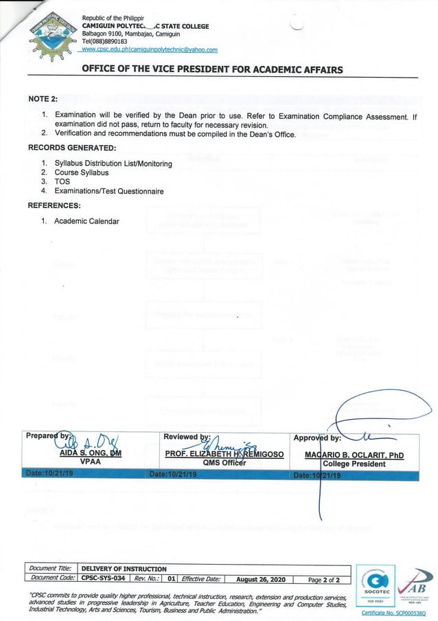 Vpaa delivery-of-instruction | PDF