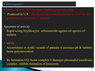 recent guidelines in treatment of malaria,anti malarial drugs 2014 | PPT