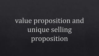 Value Proposition and Unique Selling Proposition Intro | PPTX ...