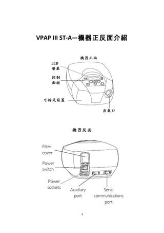 Vpap iii st-a中文操作手冊 | DOC