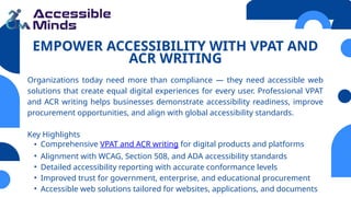 Building Digital Trust Through VPAT and ACR Writing Excellence | PPTX