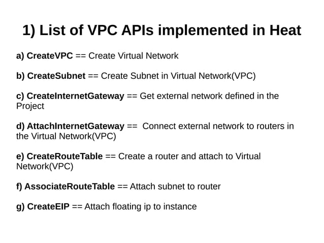 VPC Implementation In OpenStack Heat | PPT