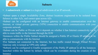 Vpc (virtual private cloud) | PPTX