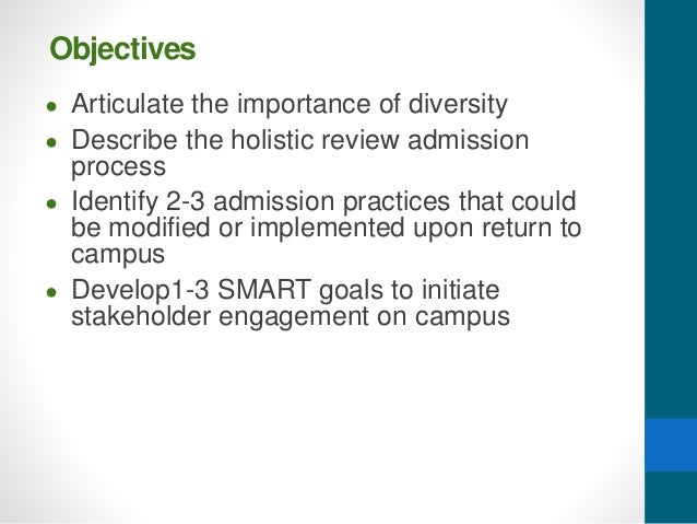 Holistic Review - An Introduction