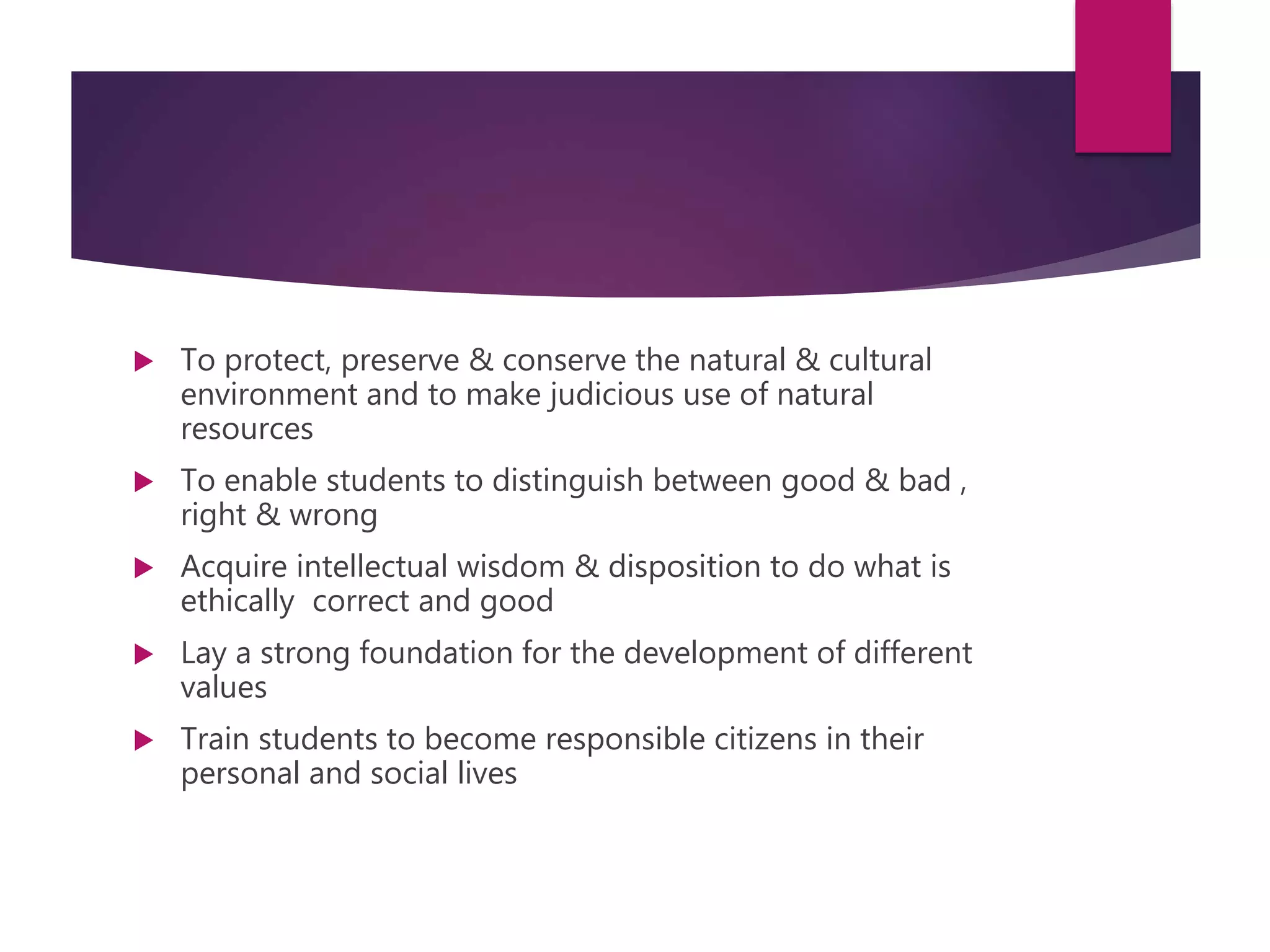 VALUE EDUCATION | PPTX