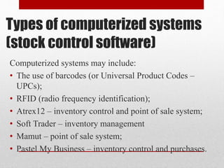 Maintaining stock records - manual and electronic | PPT