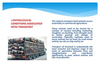 VPH 1 PATHOLOGICAL CONDITIONS ASSOCIATED WITH TRANSPORT OF ANIMALS.pptx