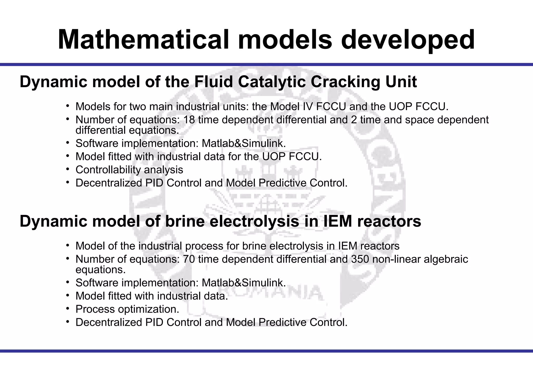 simulation and control in chemical enginnering | PPT