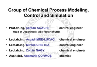 simulation and control in chemical enginnering | PPT