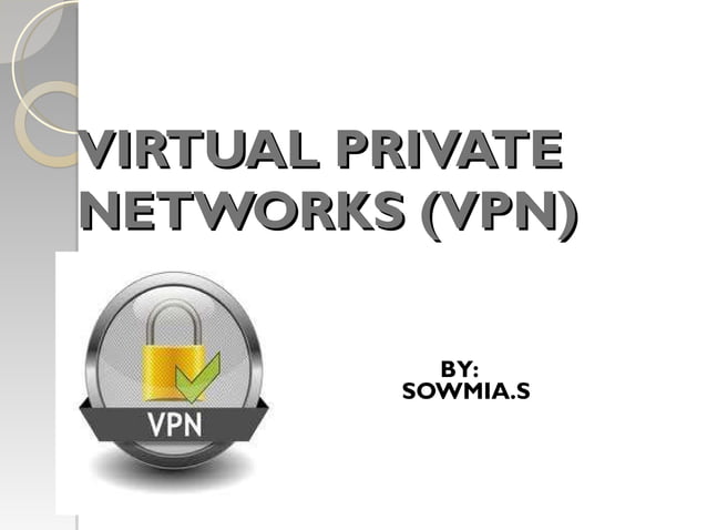 Virtual private network | PPT