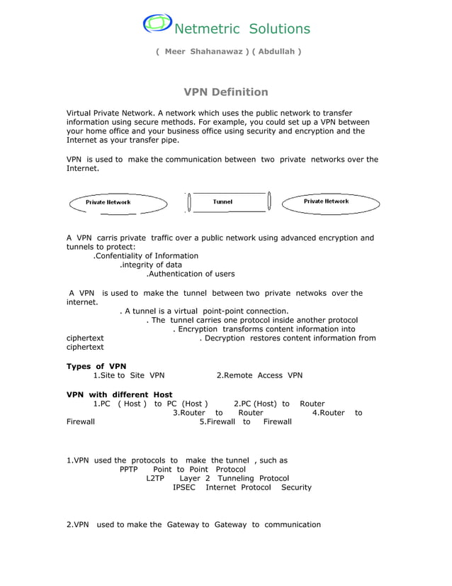 Vpn | DOC | Internet | Computing