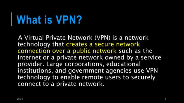 Virtual Private Network VPN | PPTX | Computer Networking | Computing
