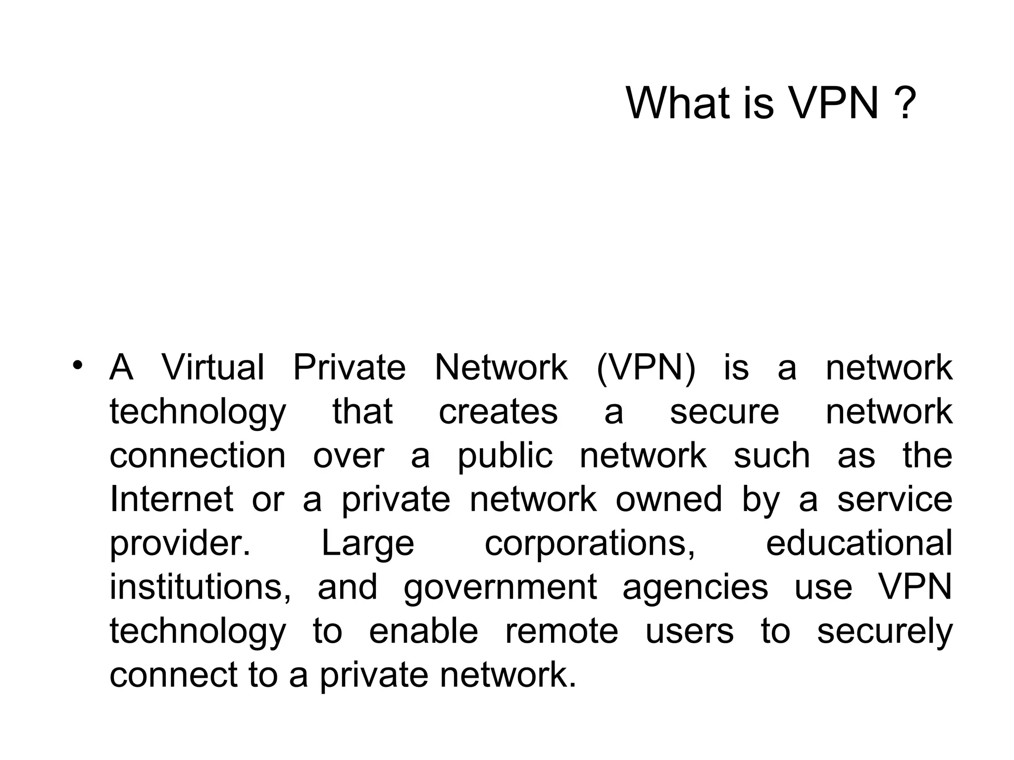 Vpn " Virtual Private Network " | PPT