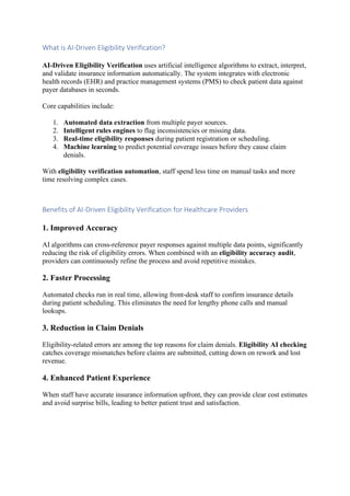 AI-Driven Eligibility Verification: Transforming Healthcare RCM for ...