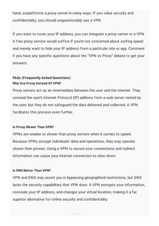 VPN vs Proxy: Which One Should You Use? | PDF | Internet | Computing