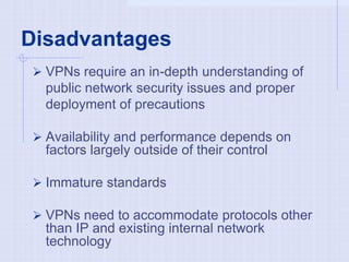 virtual private network vpn pros and cons | PPT