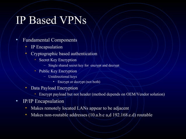 Virtual Private Network | PPT | Computer Networking | Computing