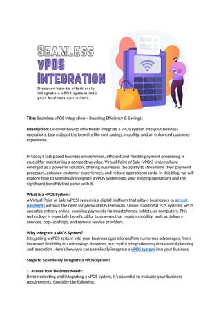 vPOS Integration into business operations.docx