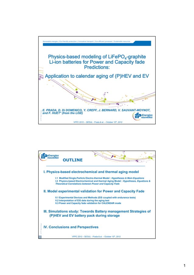 VPPC 12 oral-prada - Physics-based aging modeling of Li-ion batteries | PDF