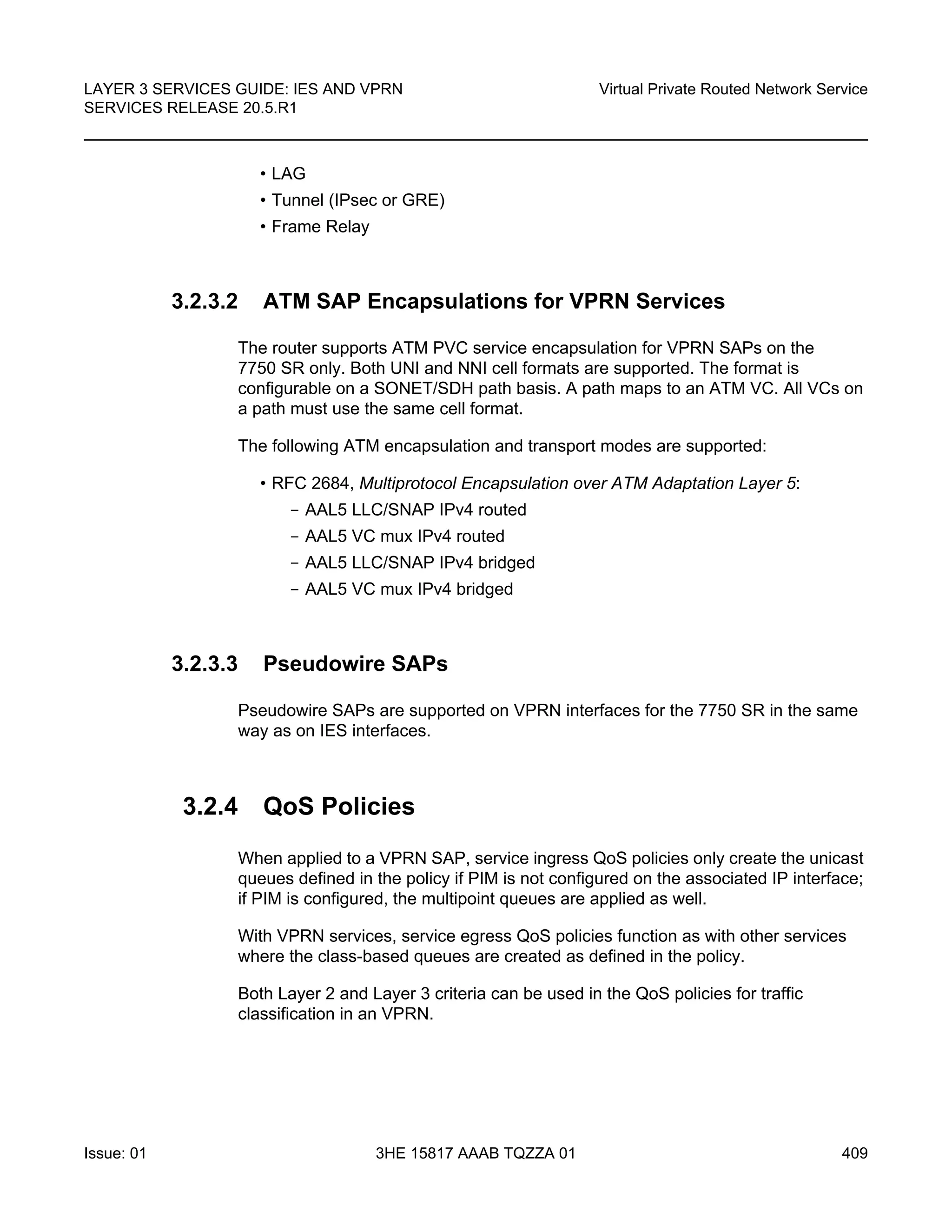 Nokia L3 VPN Configuration Guide | PDF