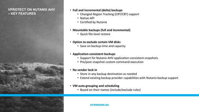 vProtect - enterprise-grade Nutanix backup & recovery | PPTX | Cloud ...