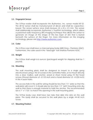 BIOSCRYPT V-PROX | PDF