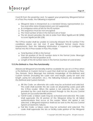 BIOSCRYPT V-PROX | PDF