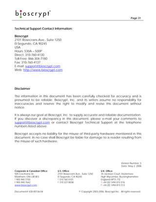 BIOSCRYPT V-PROX | PDF
