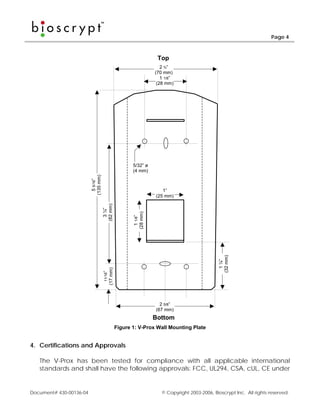 BIOSCRYPT V-PROX | PDF