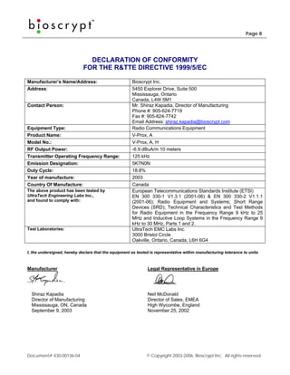 BIOSCRYPT V-PROX | PDF