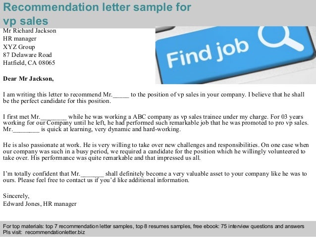 Vp Sales Recommendation Letter vp-sales-recommendation-letter