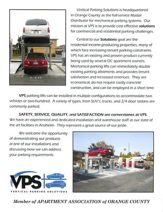Vertical Parking Solutions | PDF
